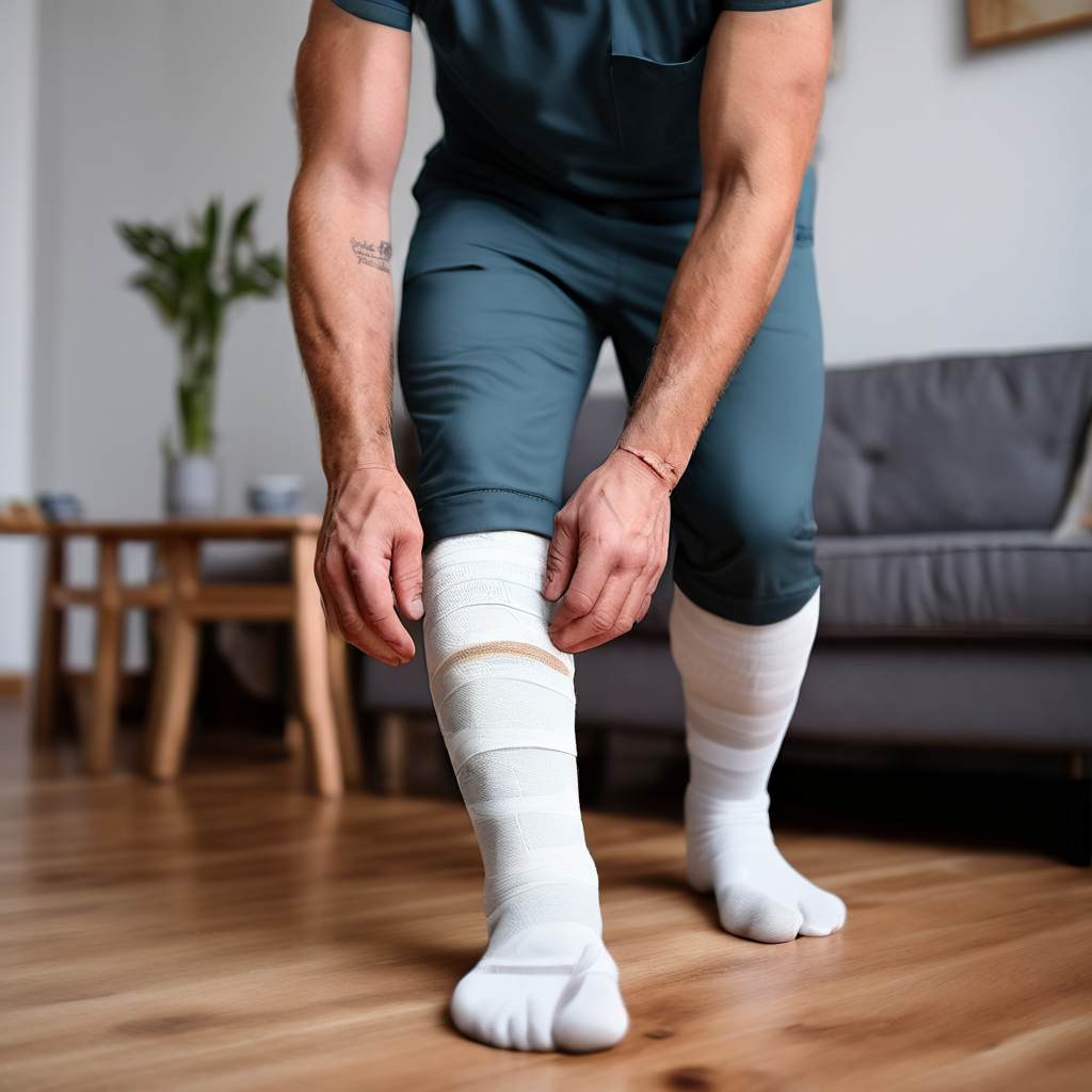 Physiotherapist Demonstrates 5 Steps to Bandage Ankles to Prevent ...